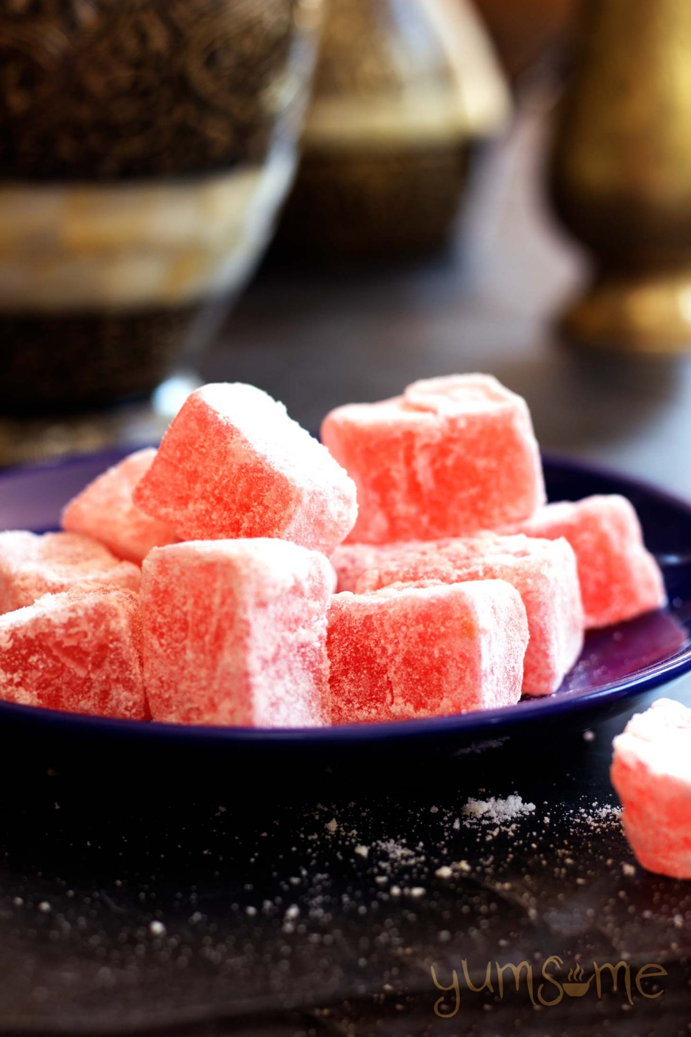 Simple Vegan Rose-Flavoured Turkish Delight