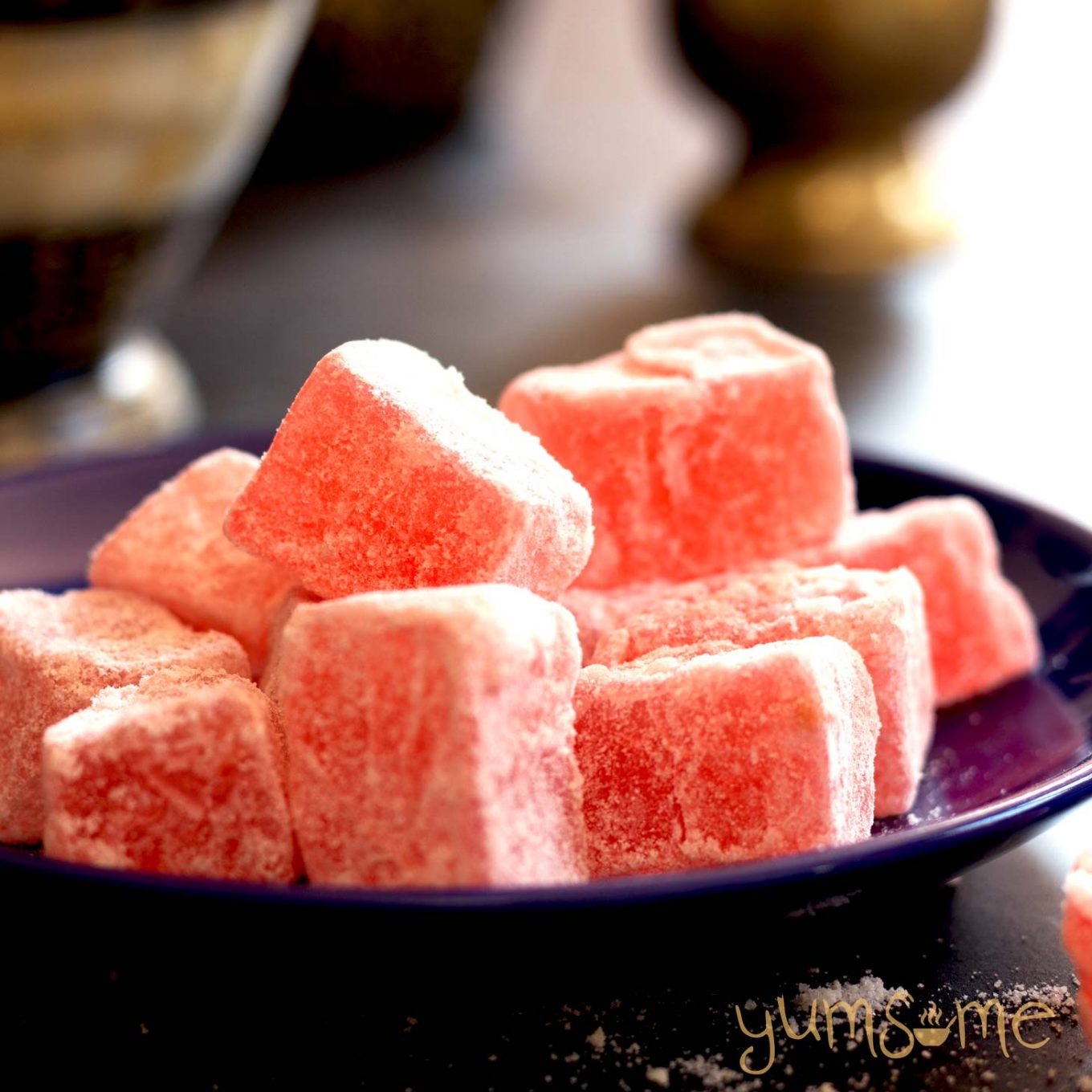 Simple Vegan Rose-Flavoured Turkish Delight