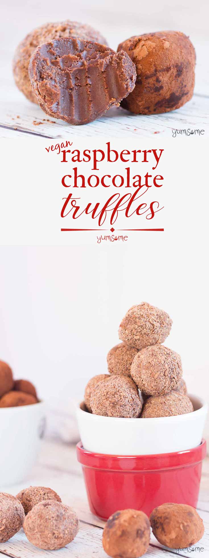 Vegan Raspberry Chocolate Truffles | yumsome
